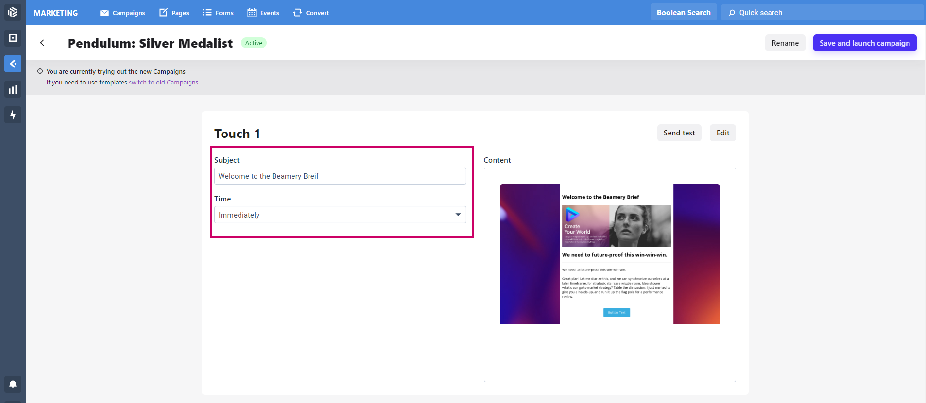 How to Create a New Campaign – Beamery