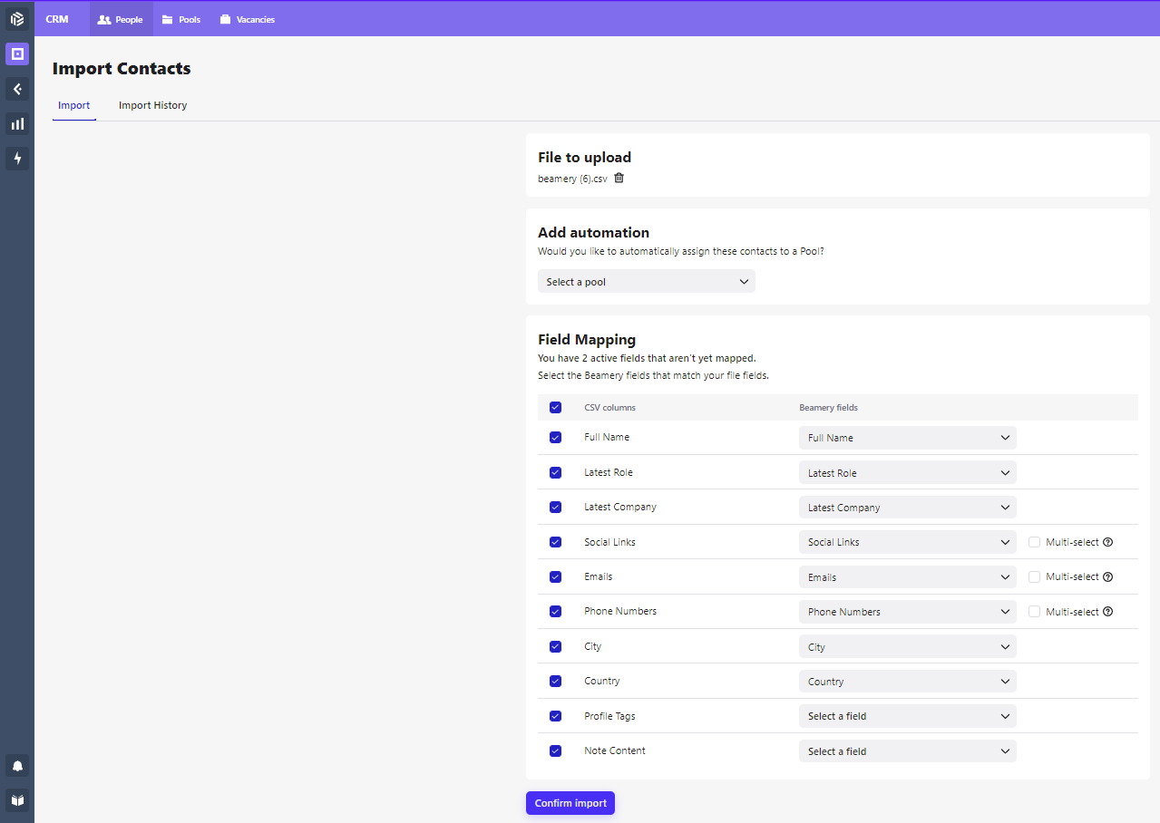 How to Import a CSV of Candidates into Beamery – Beamery